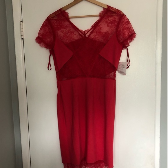 BCBGMaxAzria | Dresses | Nwt Bcbg Max Azria Red Lace Dress | Poshmark